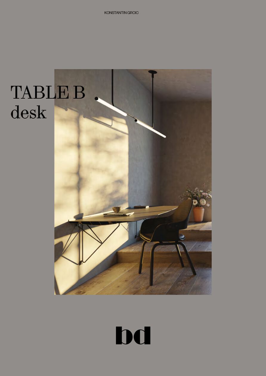 TABLE B DESK - WOOD Writing desk By BD Barcelona | design Konstantin Grcic