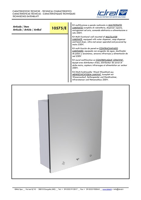 Kit multifunzione per bagni pubblici in multistrato laminato 4ALL 10575 ...