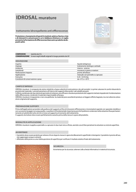 IDROSAL MURATURE Impermeabilizante de superficies By CVR