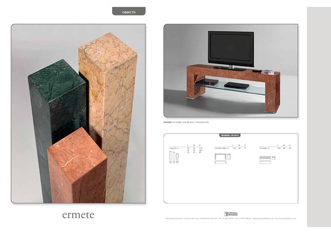 ERMETE | Pedestal Objects Collection By International Marmi