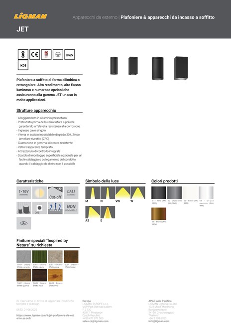 Plafoniera per esterno in alluminio pressofuso JET 39 Collezione Jet By ...