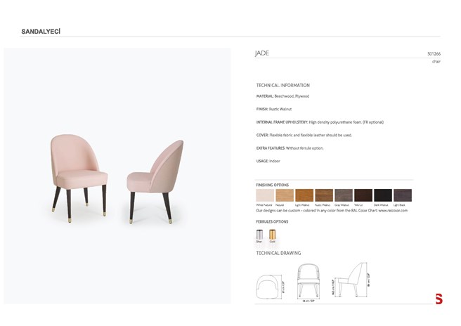 チェア JADE By Sandalyeci