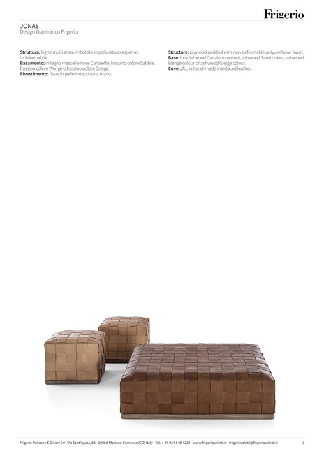 JONAS pouf By Frigerio