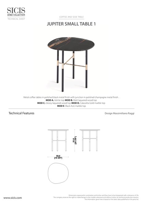 JUPITER Mesita By Sicis | design Massimiliano Raggi