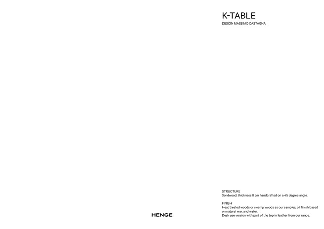 K | Console By Henge design Massimo Castagna