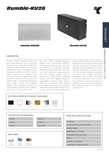 RUMBLE KU26 Ultra thin, high power passive subwoofer By K-array