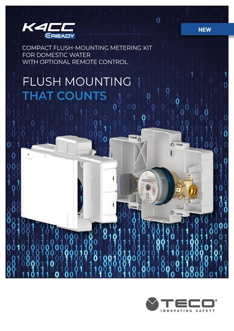 Compact flush-mounting metering kit for domestic water K4CC E-READY By TECO