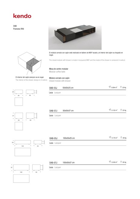 DAB | Table basse Collection Dab By Kendo Mobiliario design Francesc Rifé