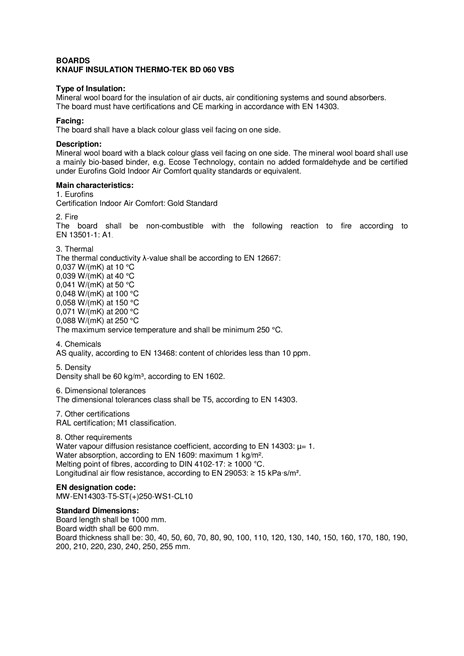 Thermo-teK BD 060 /ALU/VBS/VWS/WBS Produto para insonorização de ...