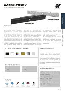 KOBRA KK52 Line array element, variable beam speaker By K-array