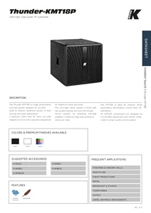 THUNDER KMT18P Sistema de audio profesional By K-array