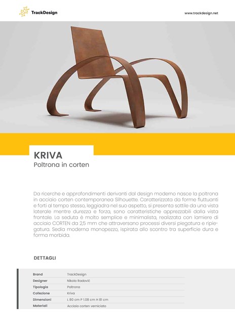 KRIVA Armchair By TrackDesign