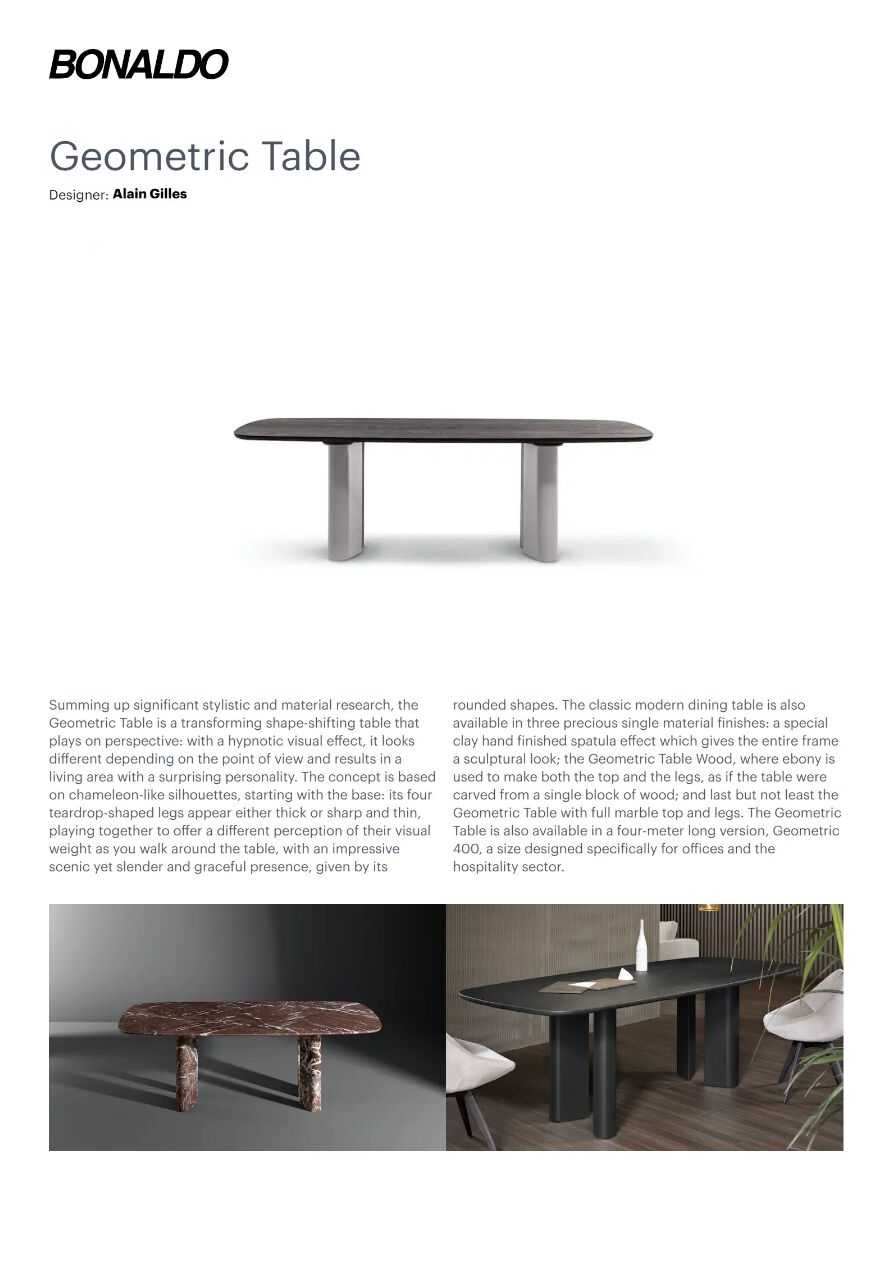 GEOMETRIC TABLE 桌子 By Bonaldo | design Alain Gilles