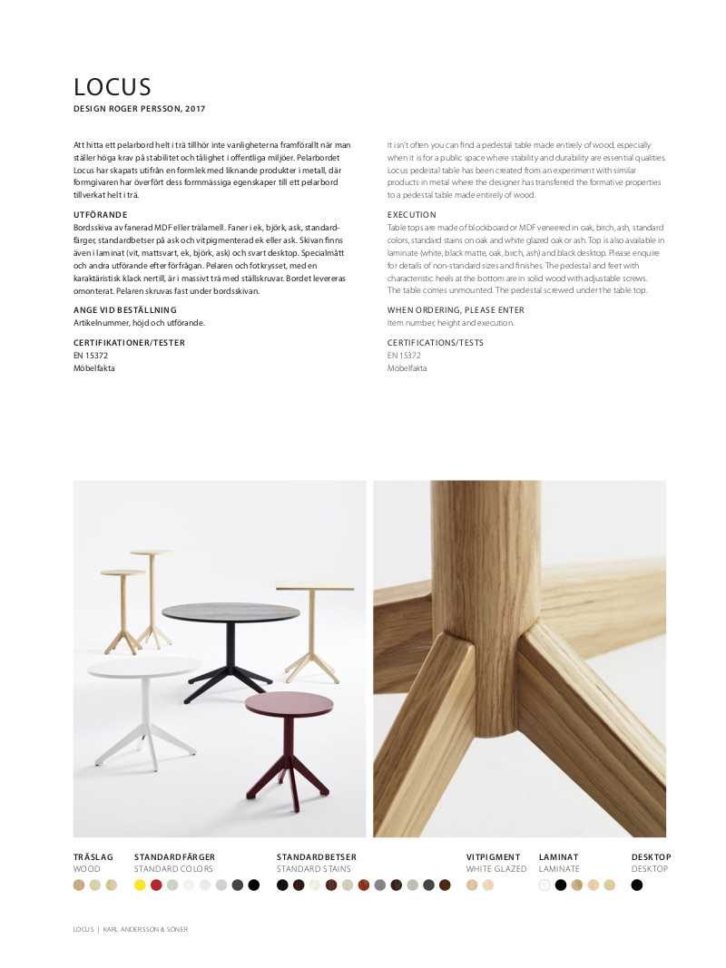 LOCUS | Mesa cuadrada Colección Locus By Karl Andersson diseño Roger ...