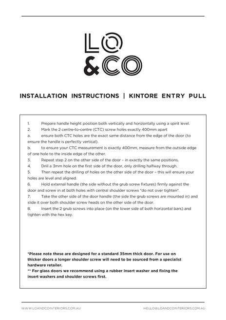 KINTORE Brass pull handle By Lo & Co Interiors