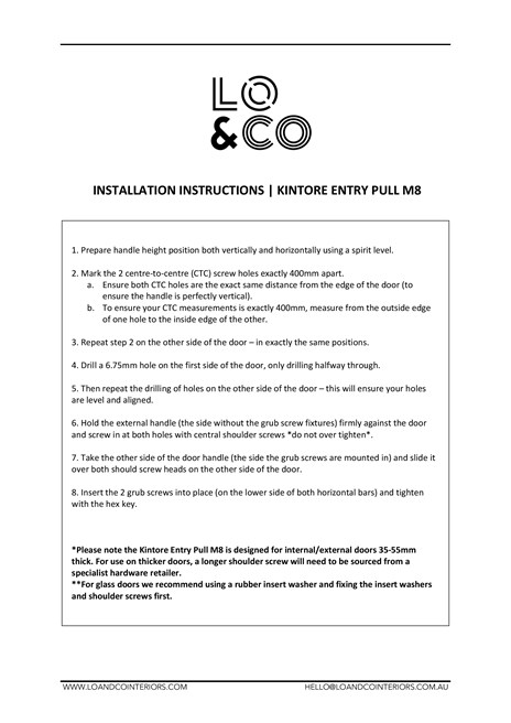 KINTORE Brass pull handle By Lo & Co Interiors