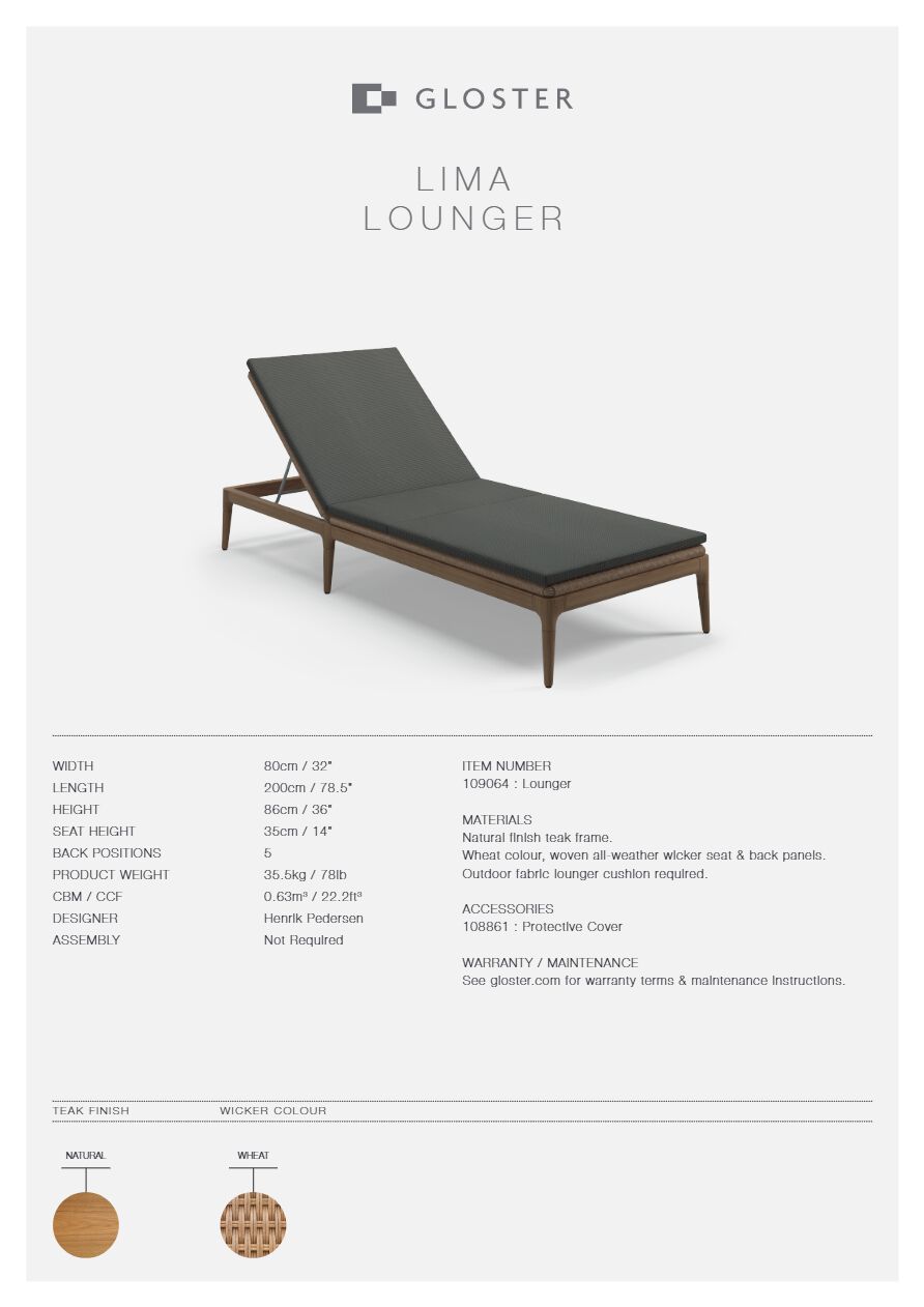 LIMA Sun lounger By Gloster