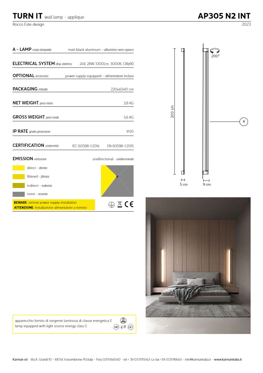 TURN IT LED aluminium wall lamp By Karman