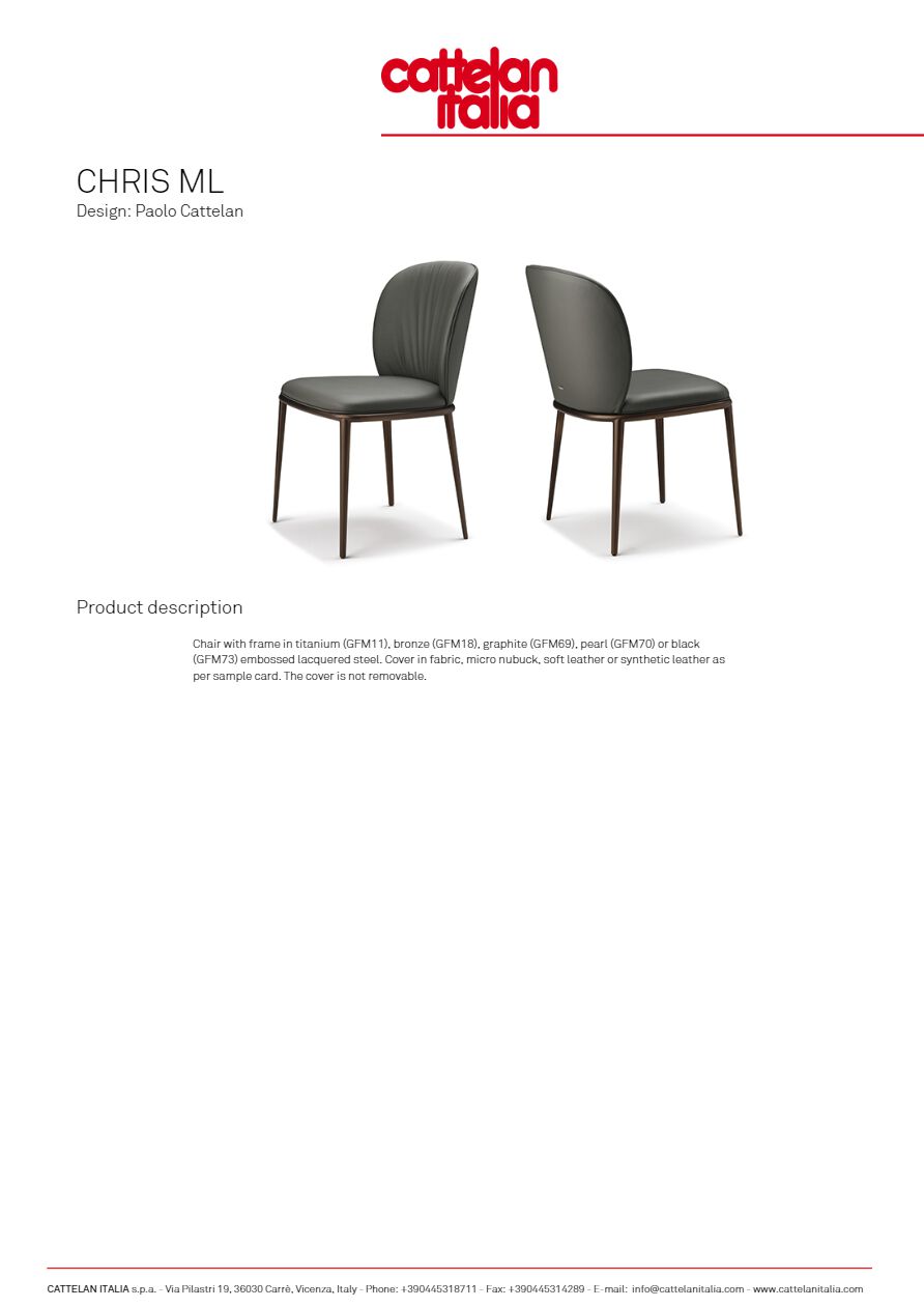 CHRIS ML Chair By Cattelan Italia