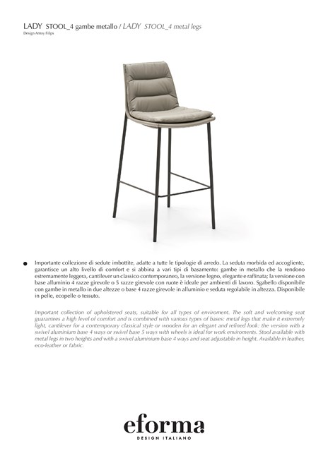 LADY | Tabouret By EFORMA design Antoy Filips