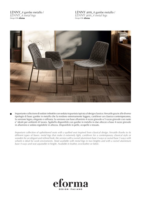LENNY | Upholstered chair By EFORMA