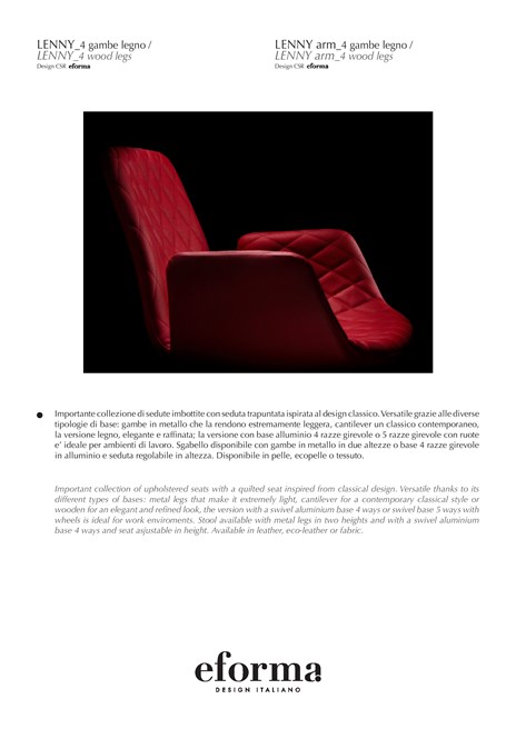 LENNY | Chaise en cuir By EFORMA