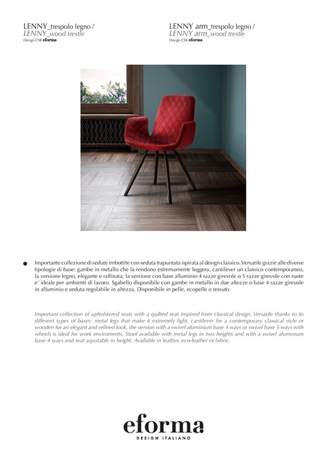 LENNY | Silla de cuero Silla By EFORMA