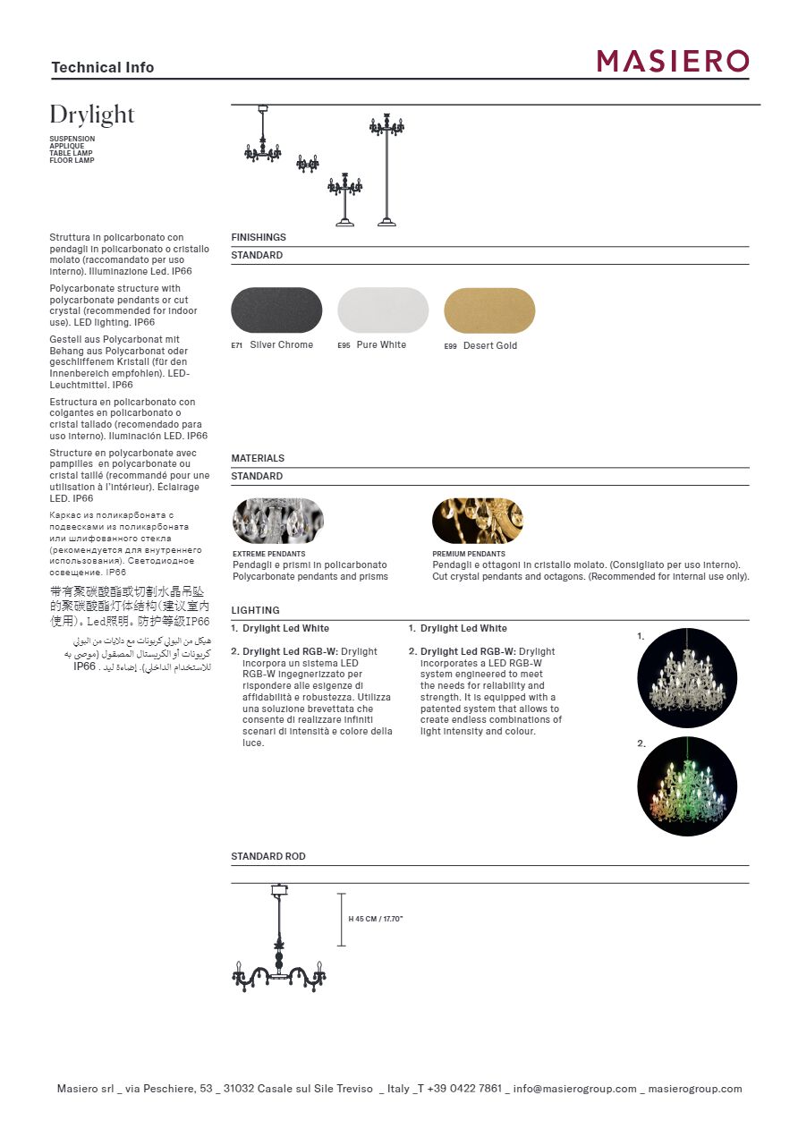 DRYLIGHT S24 Polycarbonate outdoor pendant lamp By Masiero | design ...