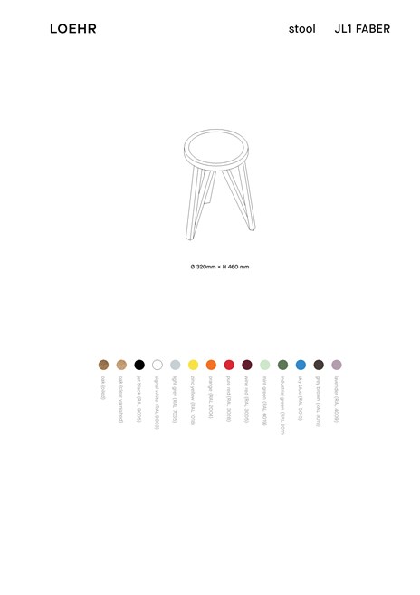 JL1 FABER stool By LOEHR
