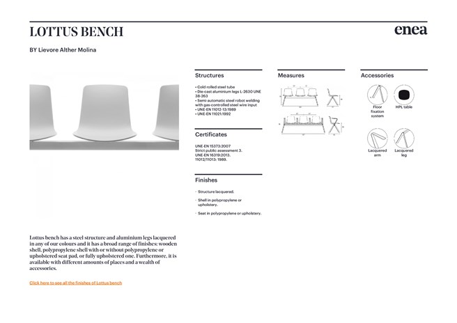 LOTTUS | Beam seating By ENEA design Lievore Altherr Molina