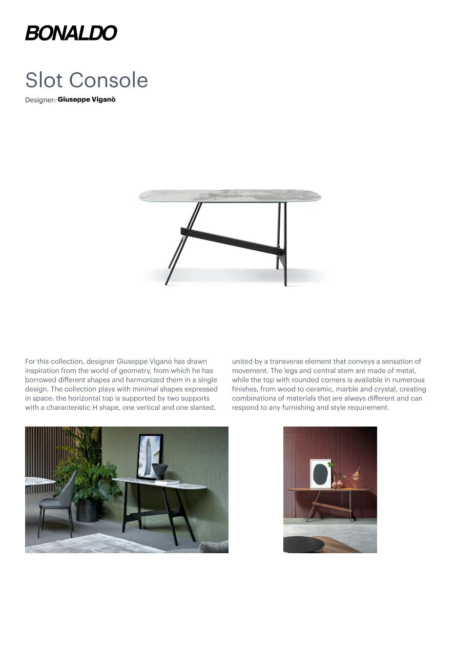 SLOT Oval console table By Bonaldo | design Giuseppe Viganò