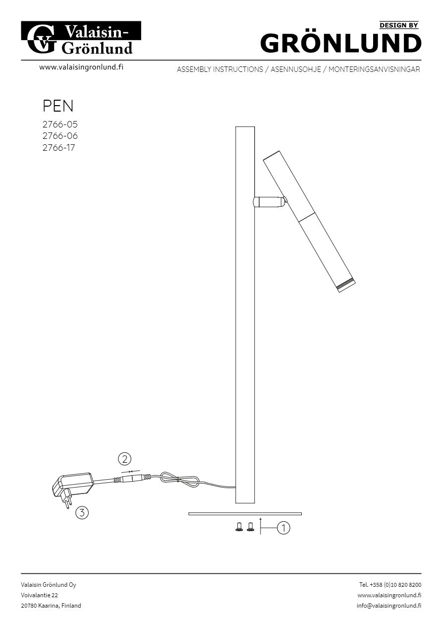 PEN TABLE Table lamp By Valaisin Grönlund