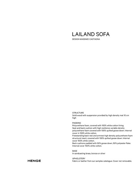 LAILAND | Fabric sofa By Henge design Massimo Castagna