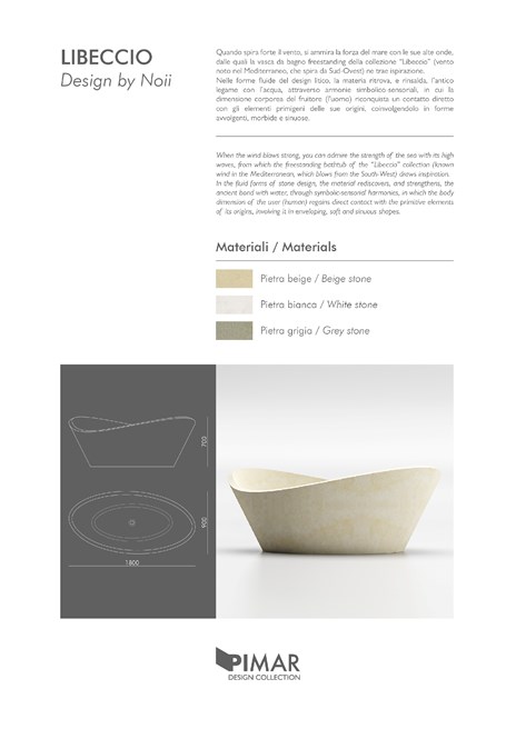 LIBECCIO | Bathtub By PIMAR design Noii Design Studio