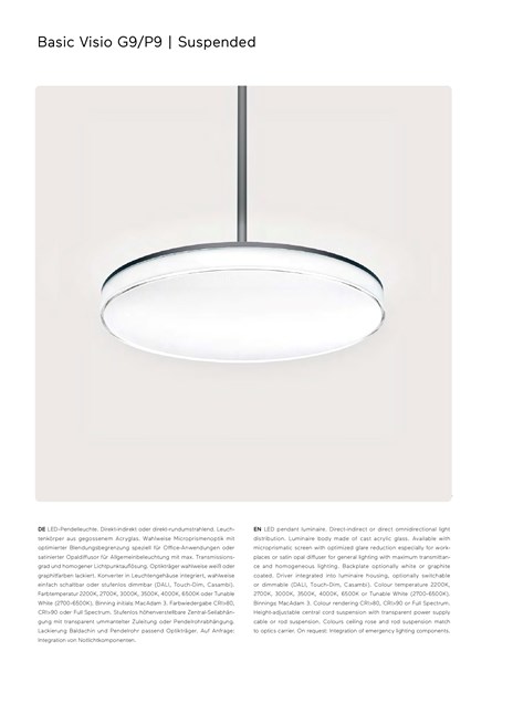BASIC VISIO G9/P9 pendant lamp By Lightnet