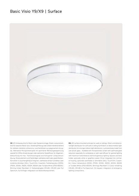 BASIC VISIO Y9/X9 lampada da soffitto By Lightnet