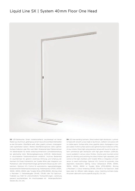 LIQUID LINE SX lampada da terra By Lightnet