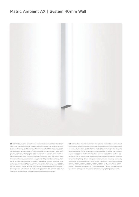 MATRIC AMBIENT AX Luminária de parede By Lightnet