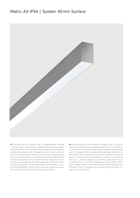 MATRIC AX IP54 lámpara de pared By Lightnet