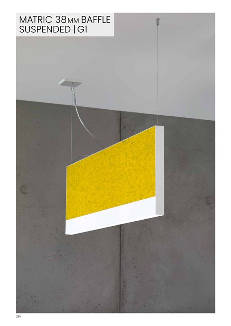 LED direct light acoustic pendant lamp MATRIC BAFFLE G1 By Lightnet