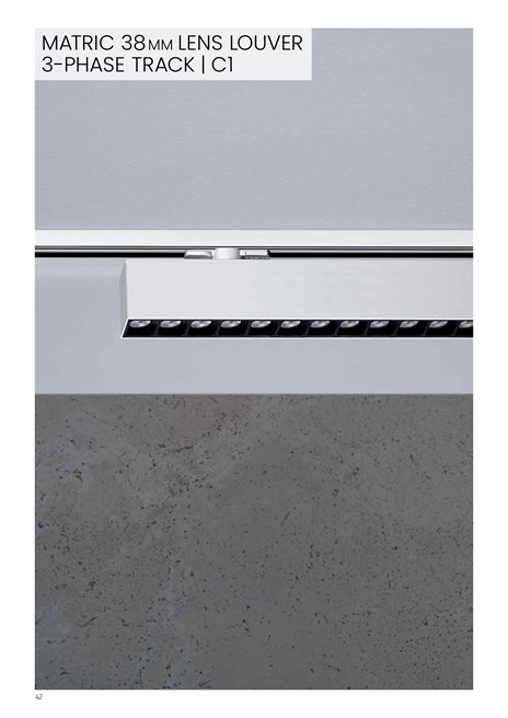 LED track-Light MATRIC C1 / C1 LENSE LOUVER By Lightnet