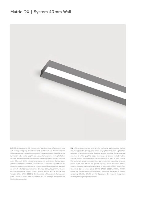 MATRIC DX Wall lamp By Lightnet