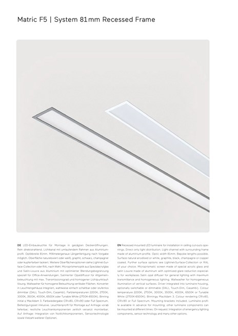 MATRIC F5 LED recessed ceiling lamp By Lightnet