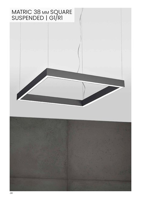 LED pendant lamp MATRIC SQUARE G1/R1 By Lightnet