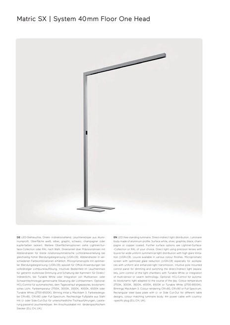 MATRIC SX floor lamp By Lightnet
