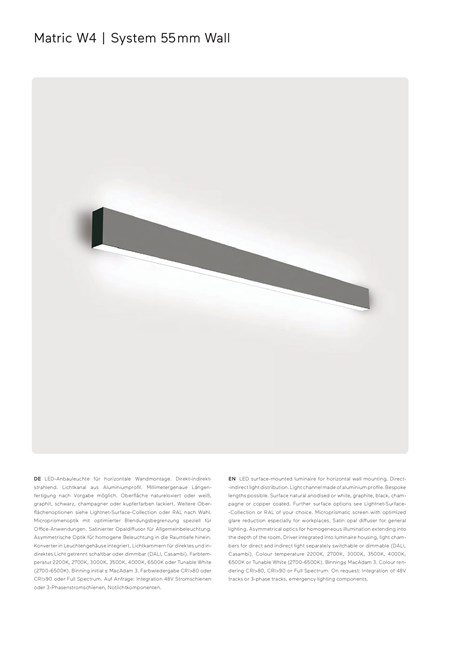 MATRIC W4 LED Wandleuchte By Lightnet