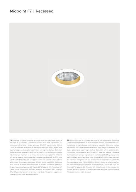 MIDPOINT F7 Foco empotrable LED By Lightnet