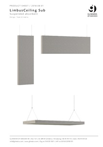 LIMBUS CEILING SUSPENDED ABSORBENTS | Acoustic baffles By Glimakra of Sweden
