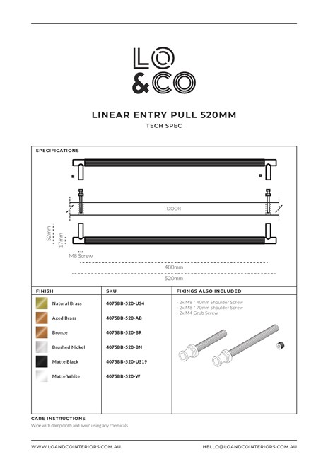 LINEAR | Maniglione By Lo & Co Interiors