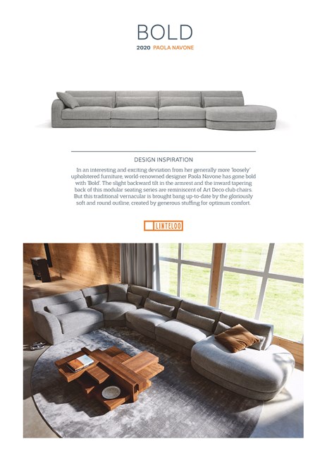 BOLD Fabric sofa By Linteloo | design Paola Navone